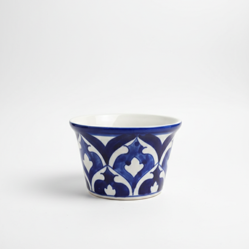 Ceramic Pot - Blue & White (7.8 CM / 12.4 CM) – Green Gardens